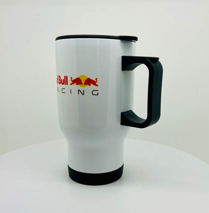 14oz White Insulated Travel Cup With Red Bull Racing Design - Name It ...