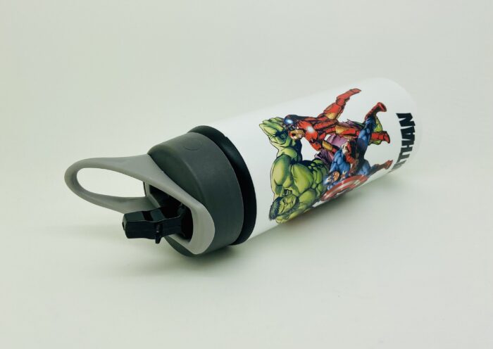 Personalised Marvel Avengers Aluminium Water Bottle 650ml 750ml - Name ...