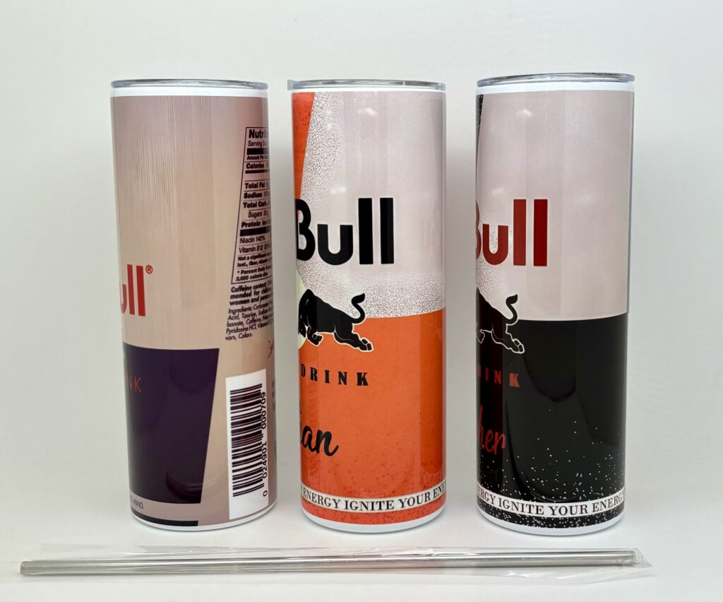 NEW COLOURS Red Bull Inspired 20oz Stain Steel Skinny Tumbler With ...